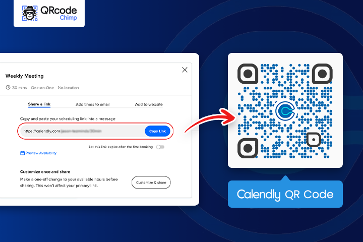 4 etapas simples para criar um código QR do Calendly